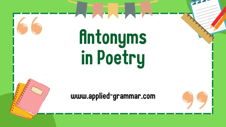 Antonyms in Poetry: Creating Contrast and Emphasis