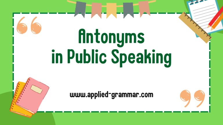 Antonyms in Public Speaking: Captivating Audiences with Contrasting Ideas
