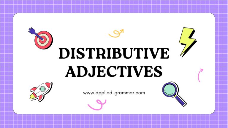 Distributive Adjectives in English: Usage and Examples